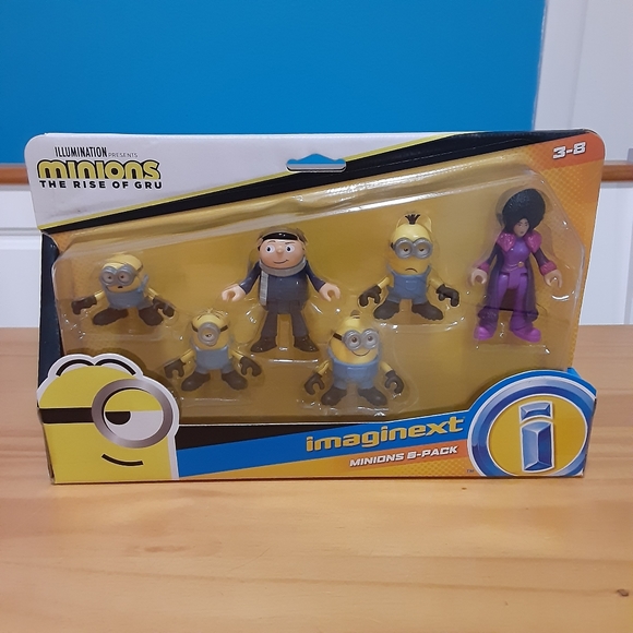 Imaginext | Toys | Minions The Rise Of Gru 6 Pack Action Toy Figures ...